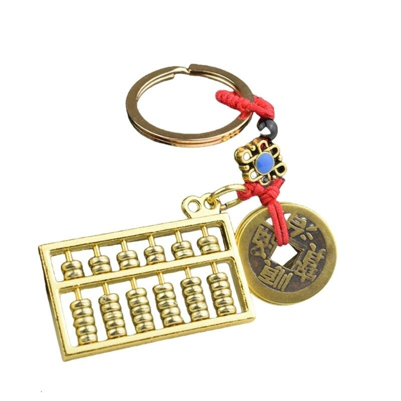 Латунный брелок в виде тыквы для фэншуй, счеты с 6 шестернями