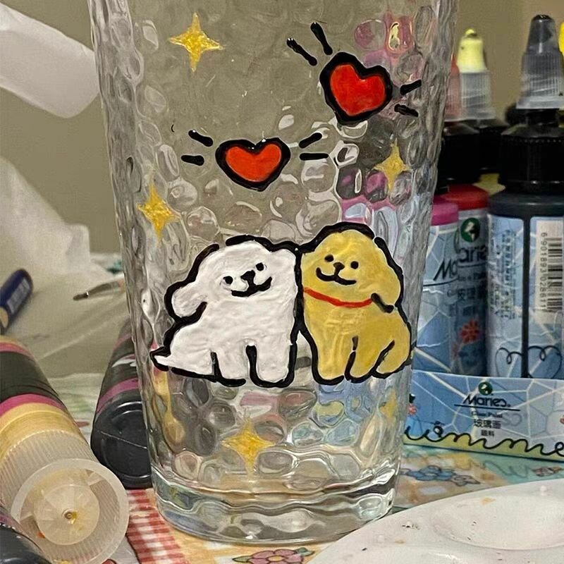 Цветной стеклянный стакан, нерегулярный цветной блок, стакан для воды, стакан для холодных напитков, стакан для сока, летний домашний радужный стакан для питья