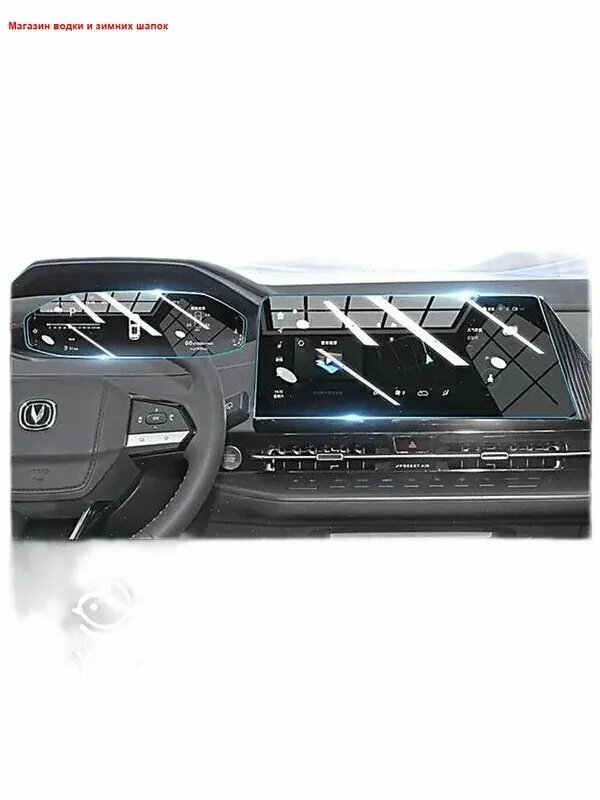 Защитное стекло для Экран приборов+Центральный экран/changan cs55 plus(uni-s)2023-2024