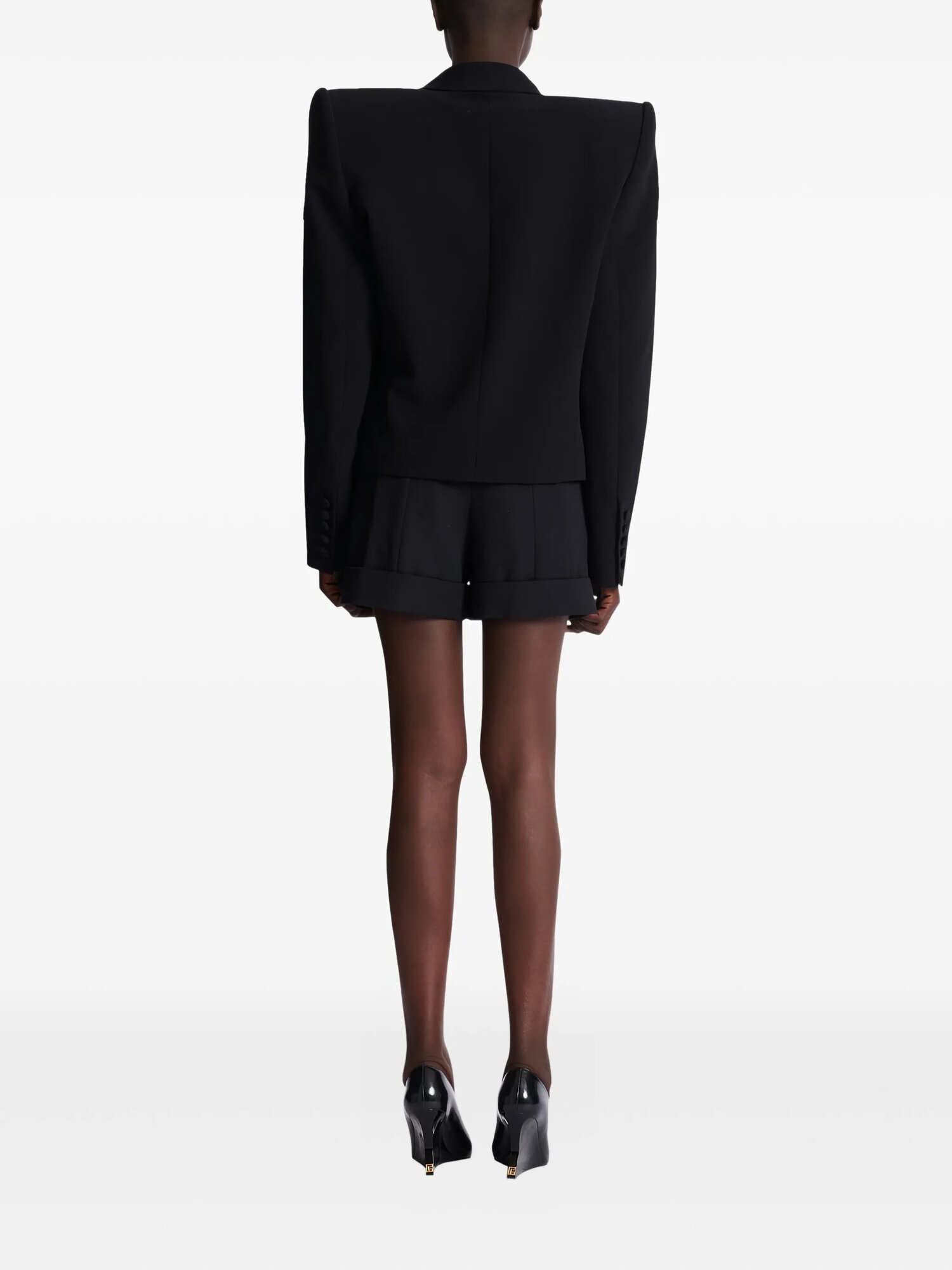 Куртка BALMAIN, размер 40, black/black — фото 1