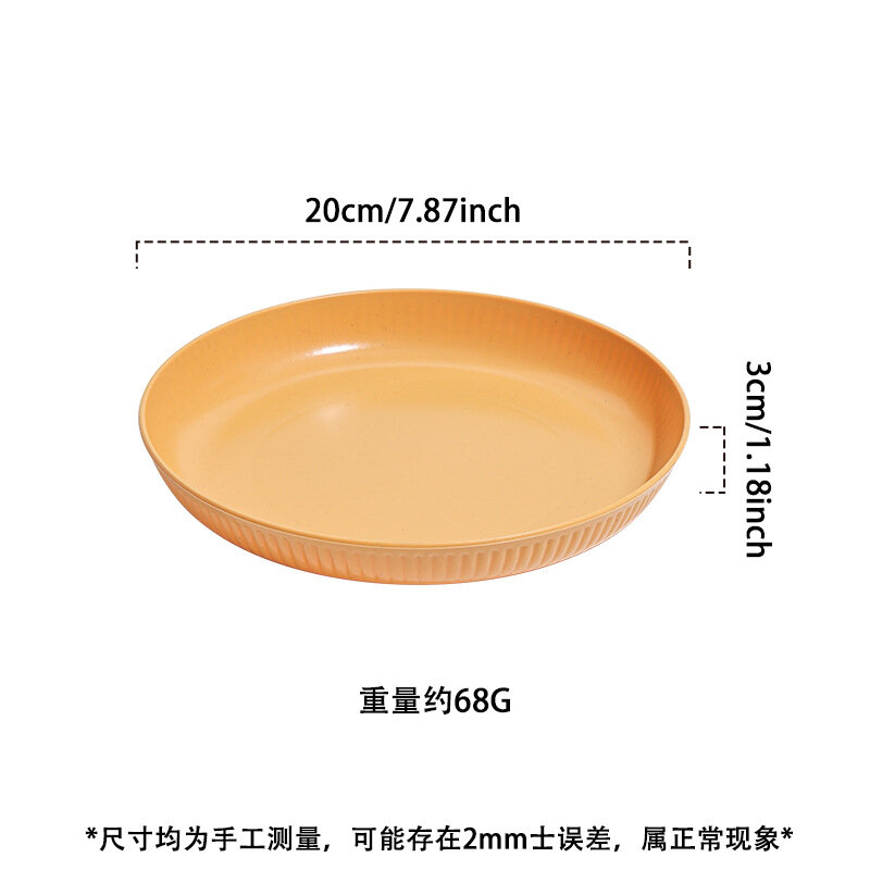 Тарелка из пшеничной соломы Amazon TK, тарелка для отеля, тарелка для фруктов, домашняя тарелка для салата в скандинавском стиле, пластиковая тарелка из PP