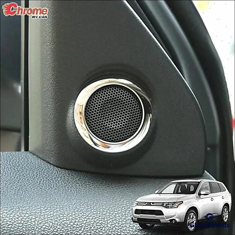 Для Mitsubishi Outlander хромированная внутренняя Накладка для стереоколонки, декоративная отделка
