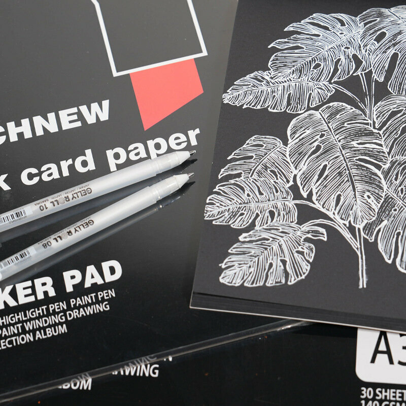 Книга Fandi Black Card, ручная роспись, формат A4, 30 листов