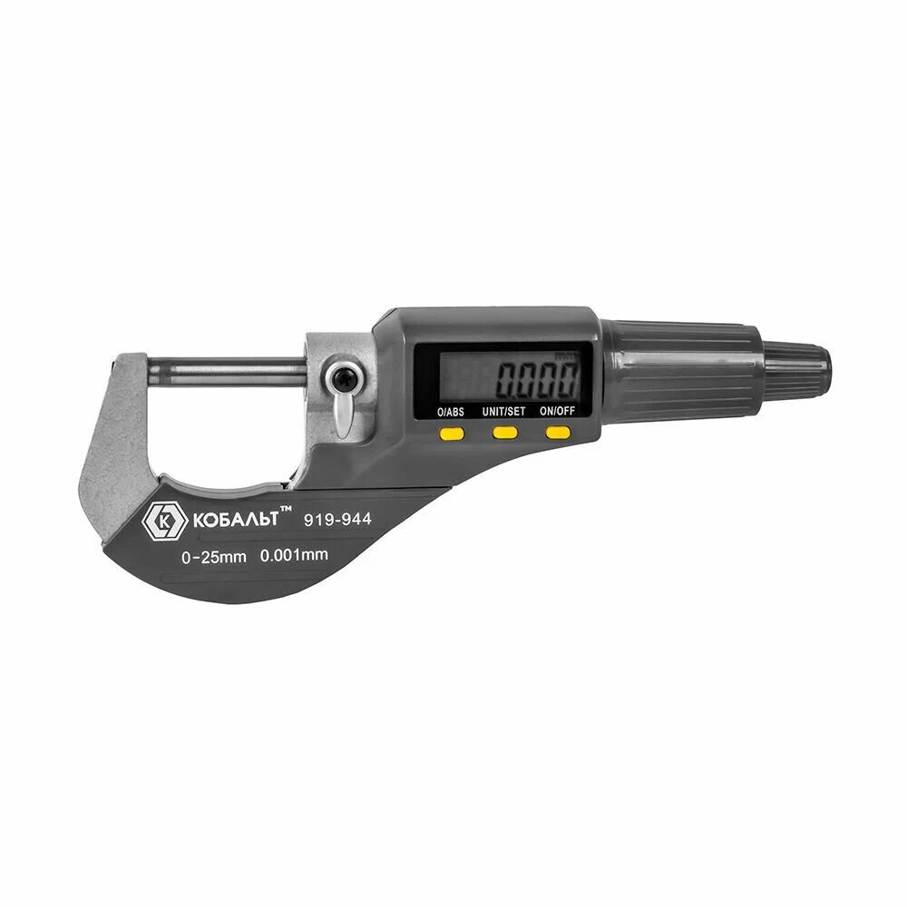 Микрометр кобальт цифровой (0-25мм; 0,001мм); 0,31кг, в футляре