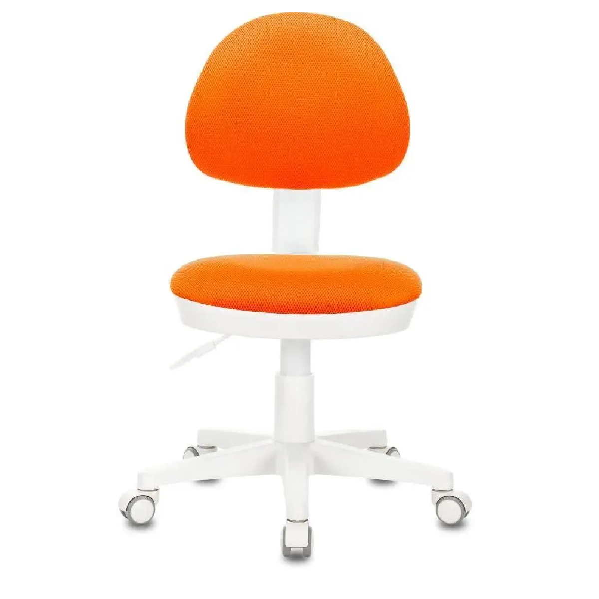 Кресло компьютерное бюрократ KD-3, KD-3/WH/TW-96-1, на колесиках, ткань, оранжевый