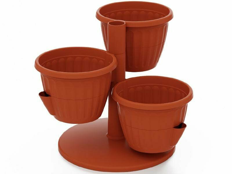 Горшок цветочный Каскад 0.7л (терракотовый)