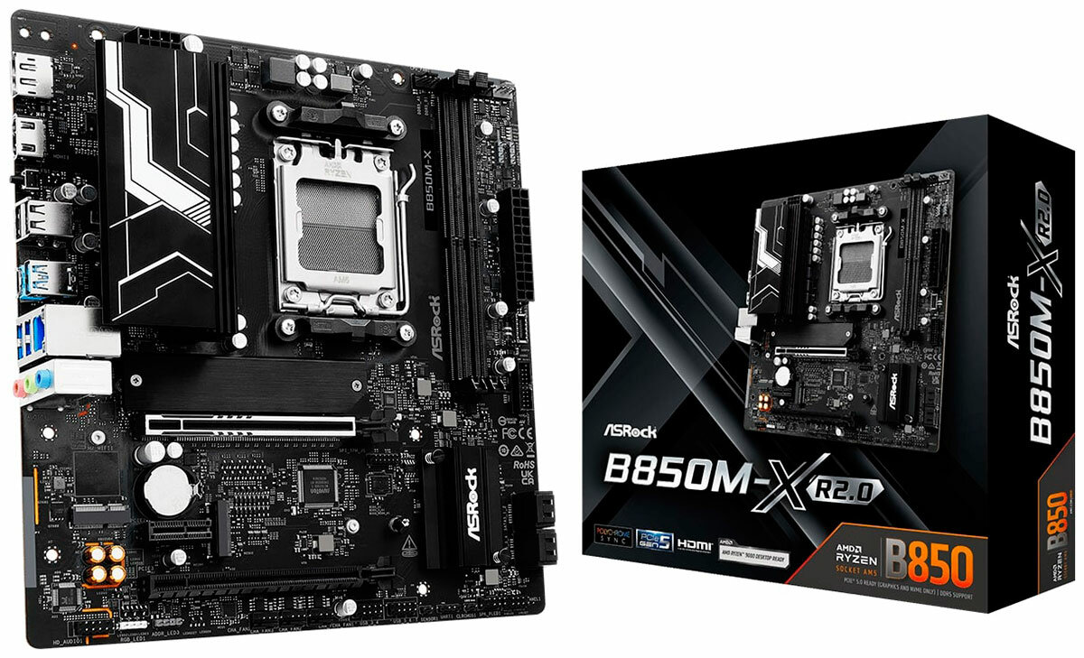 Материнская плата Asrock B850M-X R2.0 (AM5, mATX)
