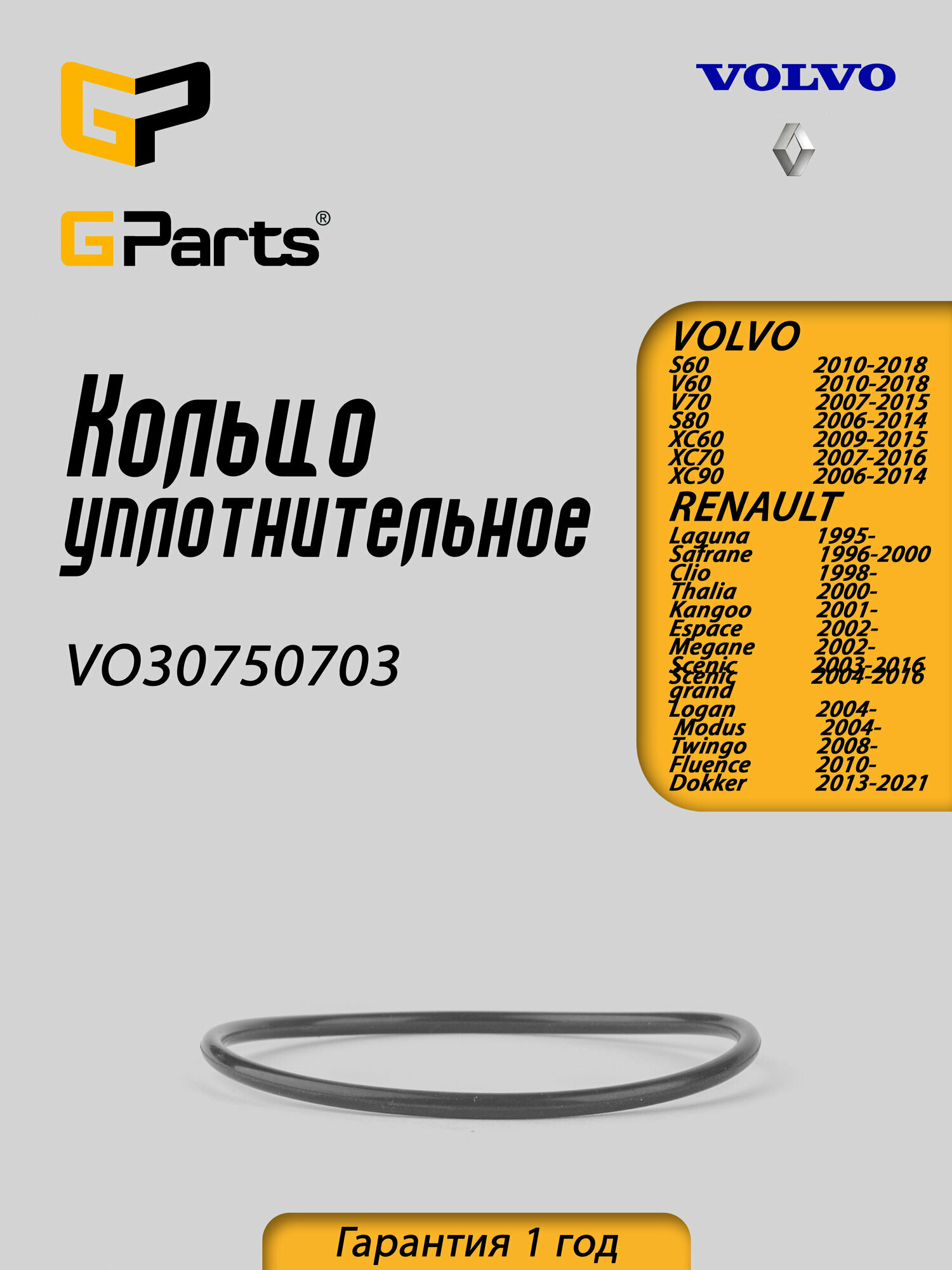 Кольцо уплотнительное для авто