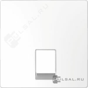 Накладка для телефонной розетки Merten MTN4215-6035 телефонная одинарная встроенный монтаж пластмасса белый лотос