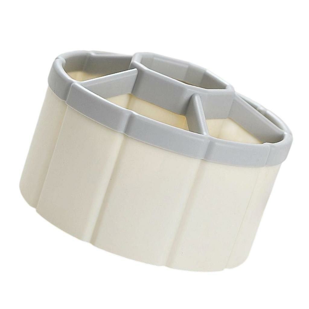 Настольная органайзер-коробка для карандашей, 6 секций, Белый