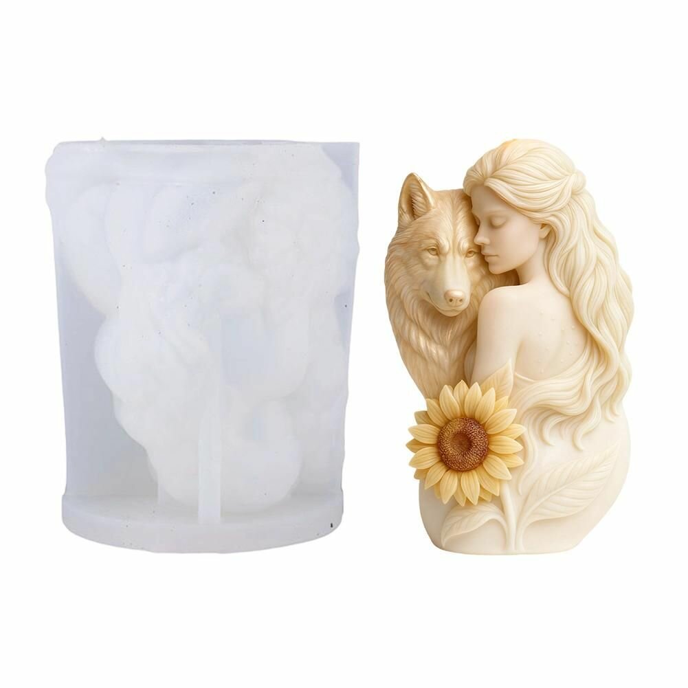 Силиконовая форма для ароматических свечей своими руками, Девочка-волк