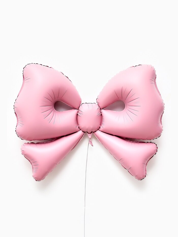 Воздушный шар фольгированный 50" «Бант», розовый, матовый
