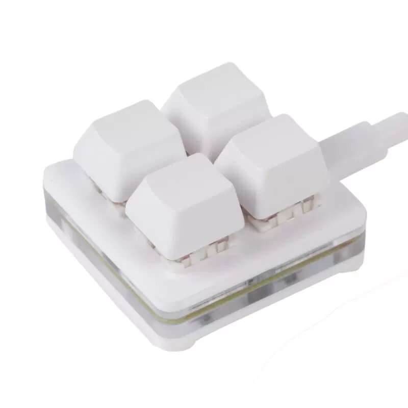 Мини-клавиатура с 4 клавишами, двойным рядом, функциями записи, отключения звука, пылезащитой, механическая, с