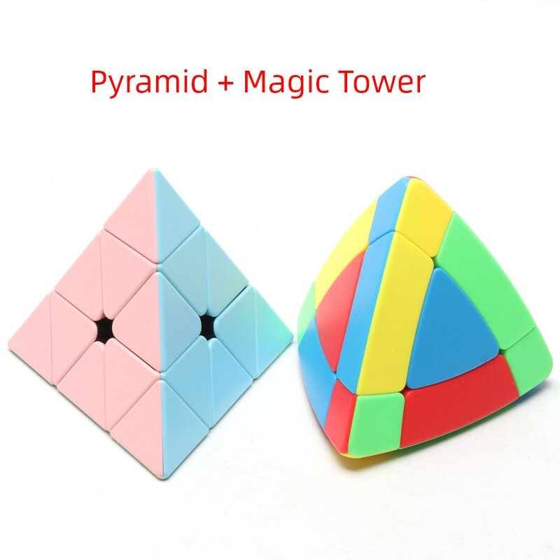 Макарон-пирамида — треугольный кубик Рубика, трехслойный, нерегулярной формы, однотонный, развивающая головоломка для