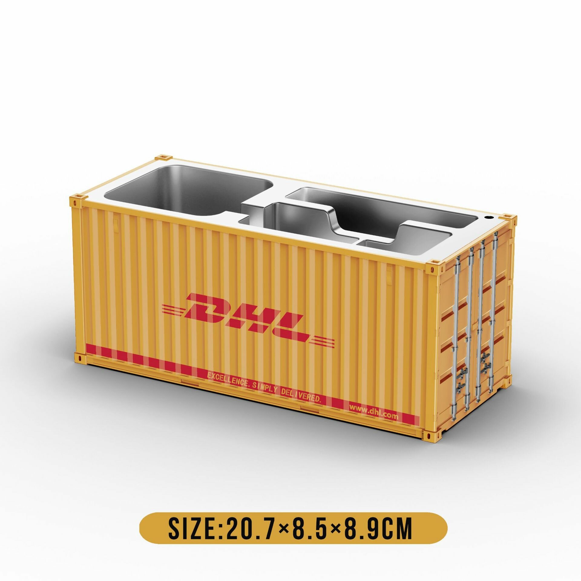 Простая модель контейнера с опциональной печатью логотипа, многофункциональный держатель для ручек, подарочная коробка для хранения канцелярии