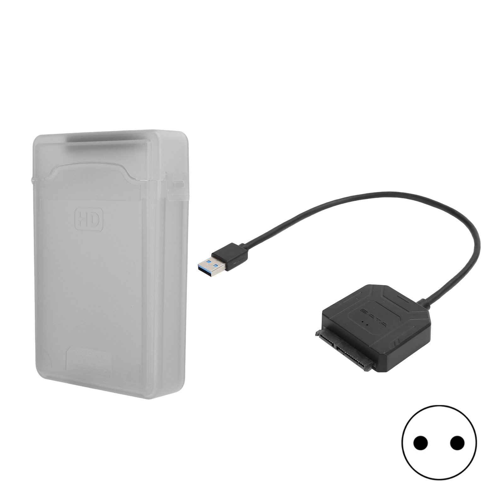 Кабель-адаптер HDD/SSD, с блоком питания, 100-240 В