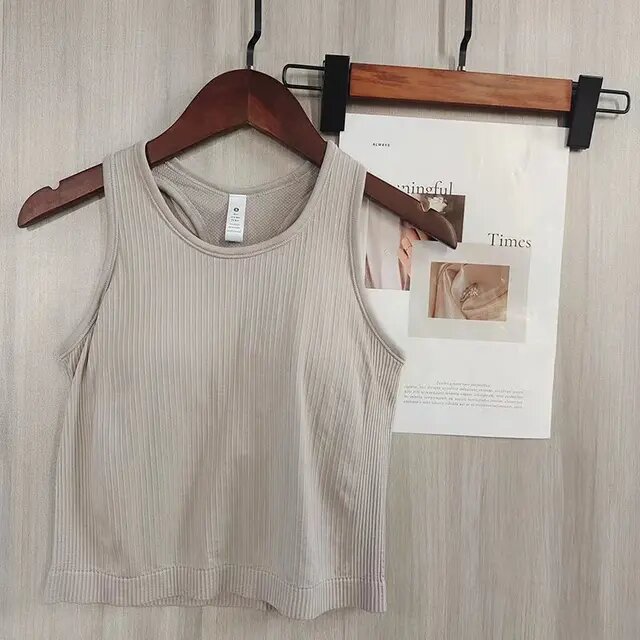 Новые бесшовные спортивные топы для женщин со съемными вставками для груди, майка для фитнеса, тренажерного зала, бега, йоги, нижнее белье для тренировок. размер,46/L