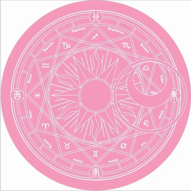 Коврик Card Captor Sakura плюш Розовый, Diameter-80, Pink Sun