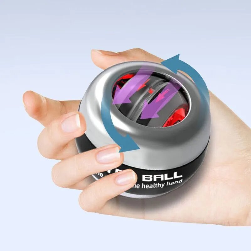 Гироскопический кистевой эспандер GYRO BALL для тренировки рук и запястий, черный — фото 1
