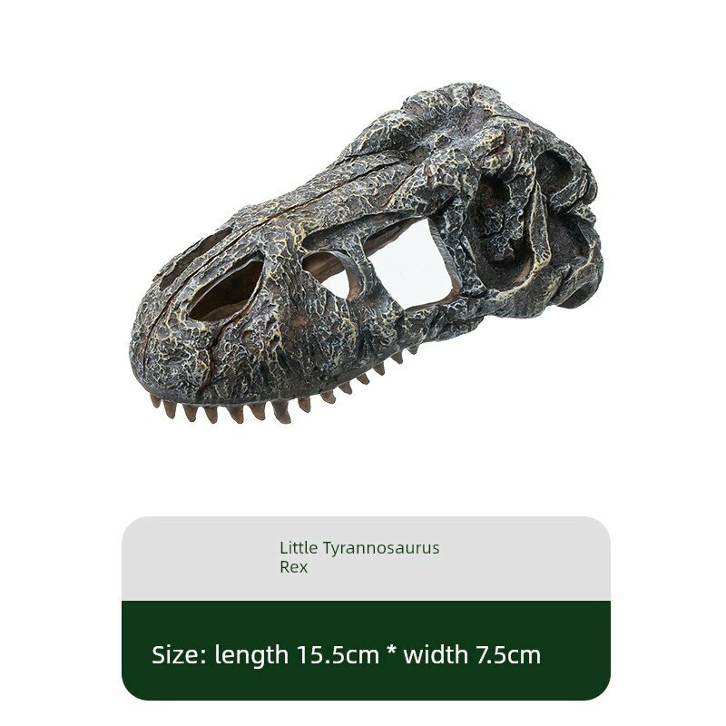 Декор для террариума для гекконов, ящериц и змей, пещера-убежище в виде черепа, товары для рептилий. Маленький