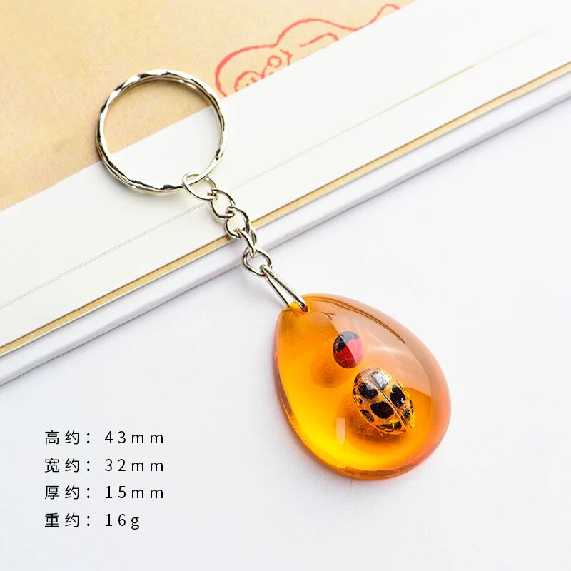 Подлинный образец насекомого в янтаре, брелок-подвеска для ключей: скорпион, бабочка, паук. Персонализированный