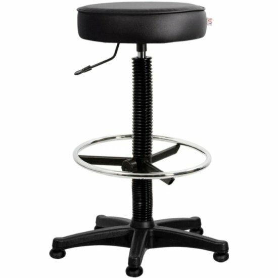 Кресло кассира Focusnic UN_Solo gtsN3 ring base высокая база/кожзам черный v4