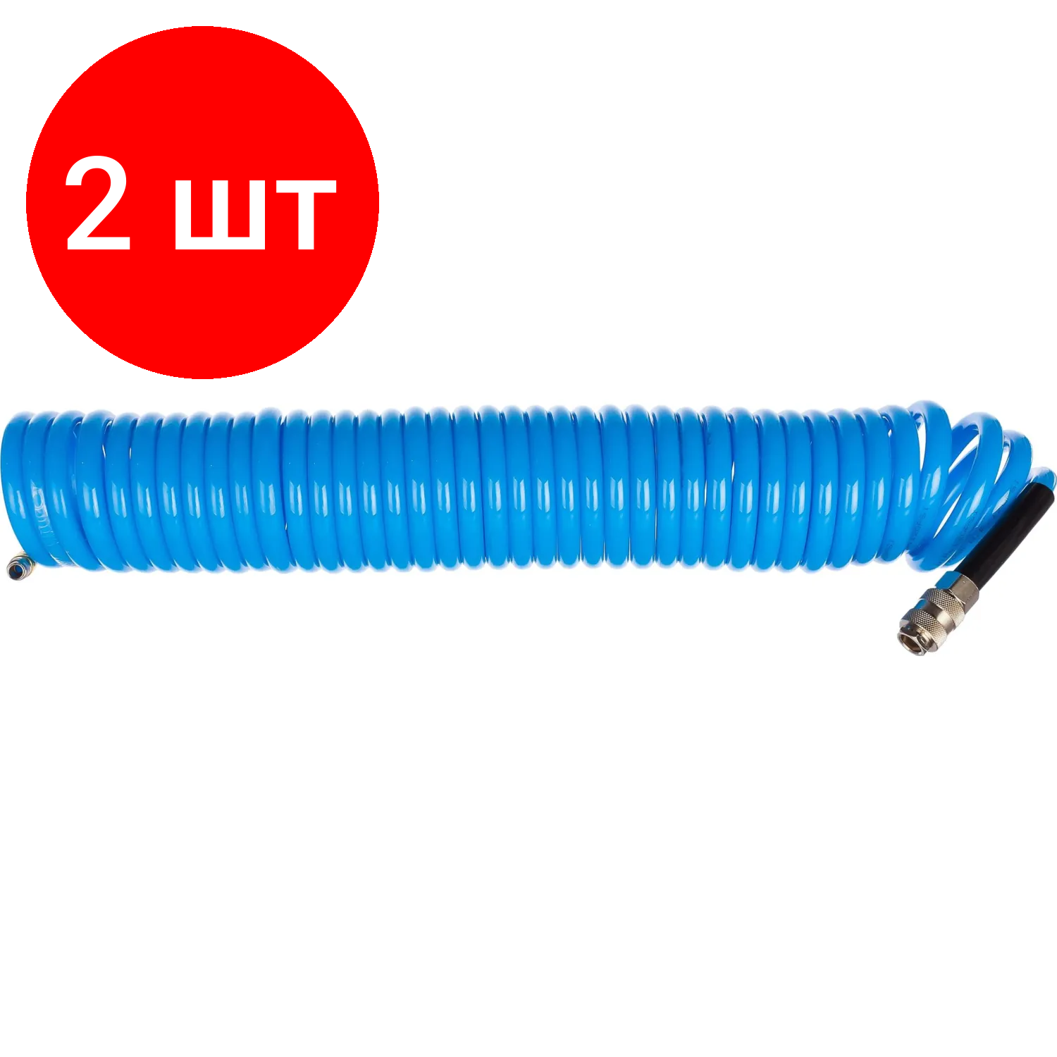 Комплект 2 штук, Шланг пневматический спираль FUBAG рапид, полиуретан, 10м, 8x12мм (170305)