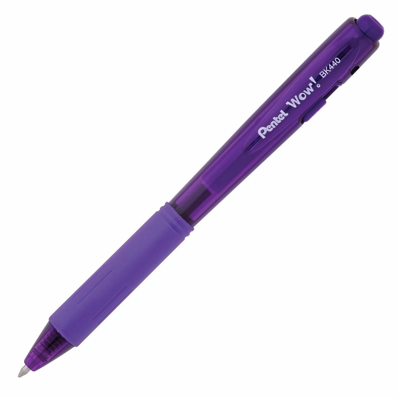 Ручка автоматическая Pentel Фиолетовый стержень 1.0 мм, трехгранный эргономичный корпус (BK440-V)