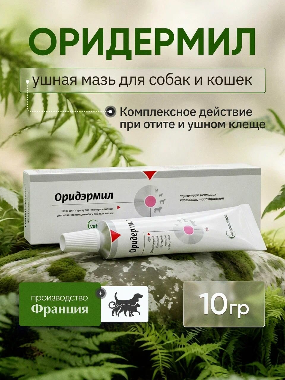 Оридермил препарат для ушей противовоспалительная мазь для лечения отитов и отодектоза