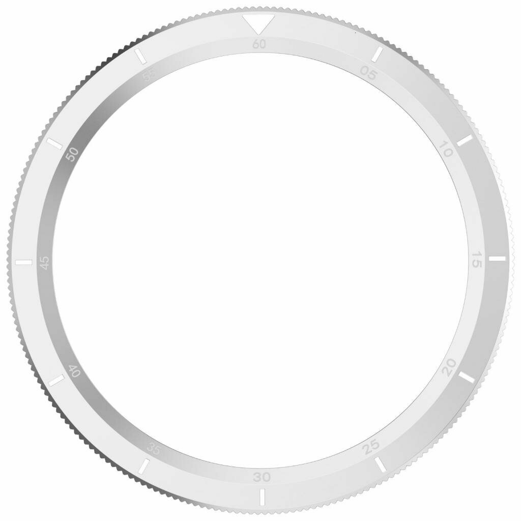 Безель с закалённой плёнкой для умных часов, Серебро