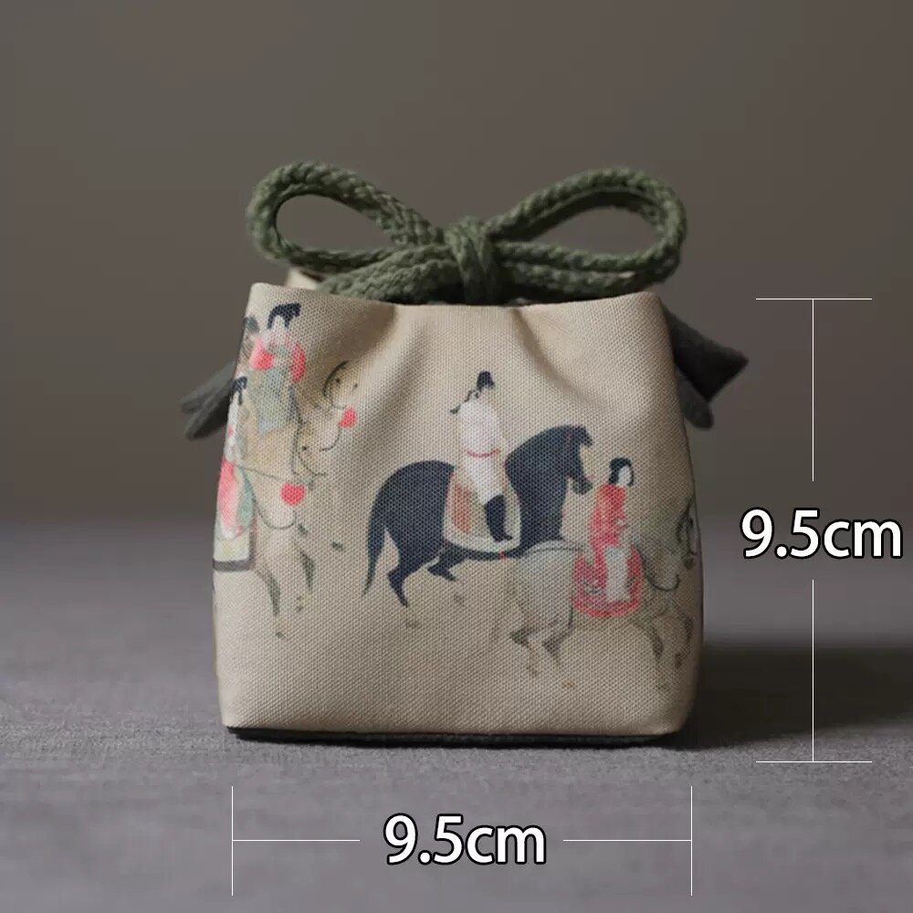Сумка для хранения Винтажная тканевая сумка для хранения, трехмерная, квадратная, эко-материал