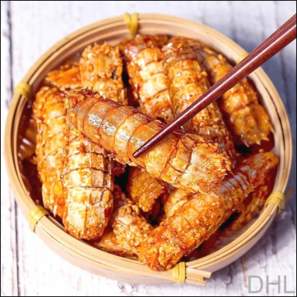 Китайские закуски. Острые креветки пипа (500 г)