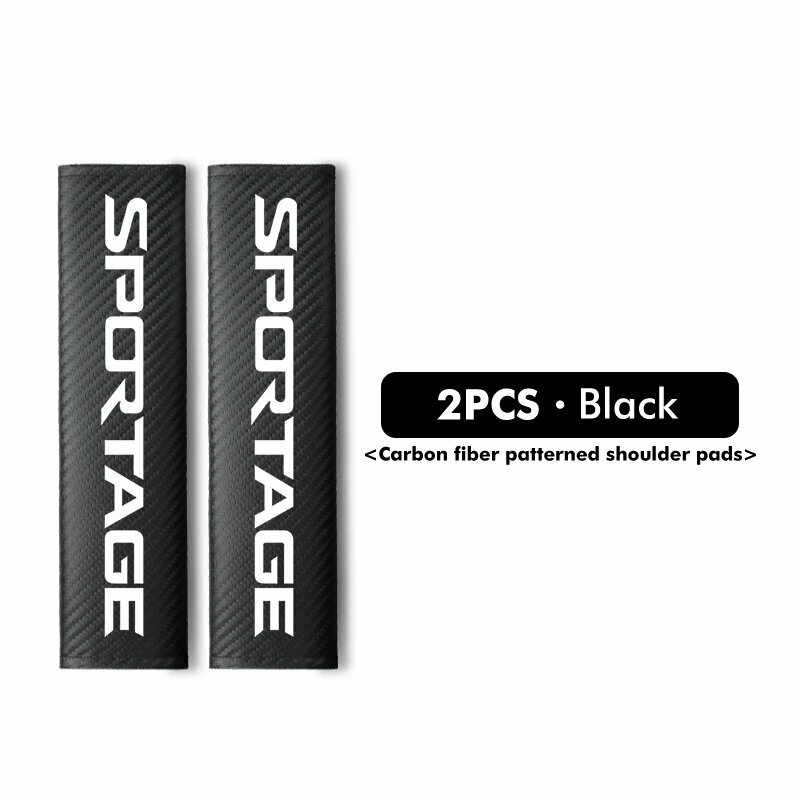 Комфортные чехлы на ремни безопасности автомобиля, регулируемые чехлы на плечевые ремни для KIA K5 K2 Sephia Optima Soul Spectra Niro Cadenza Carens black-2PCS