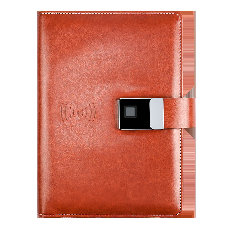 Блокнот с замком на отпечатке пальца для дропшиппинга, перезаряжаемый блокнот, блокнот с перфорированными листами на заказ, бизнес-набор 7inch MP4-блокнот