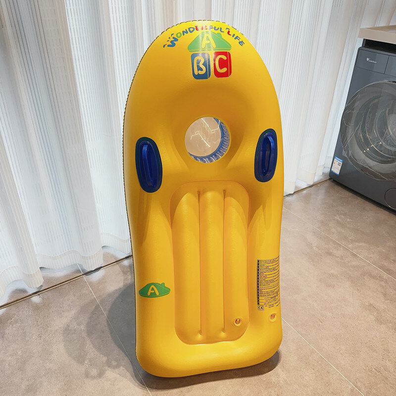 Детская надувная доска для плавания, утолщенная доска для серфинга с ручкой, водные лыжи, надувная плавающая кровать для мальчиков и девочек