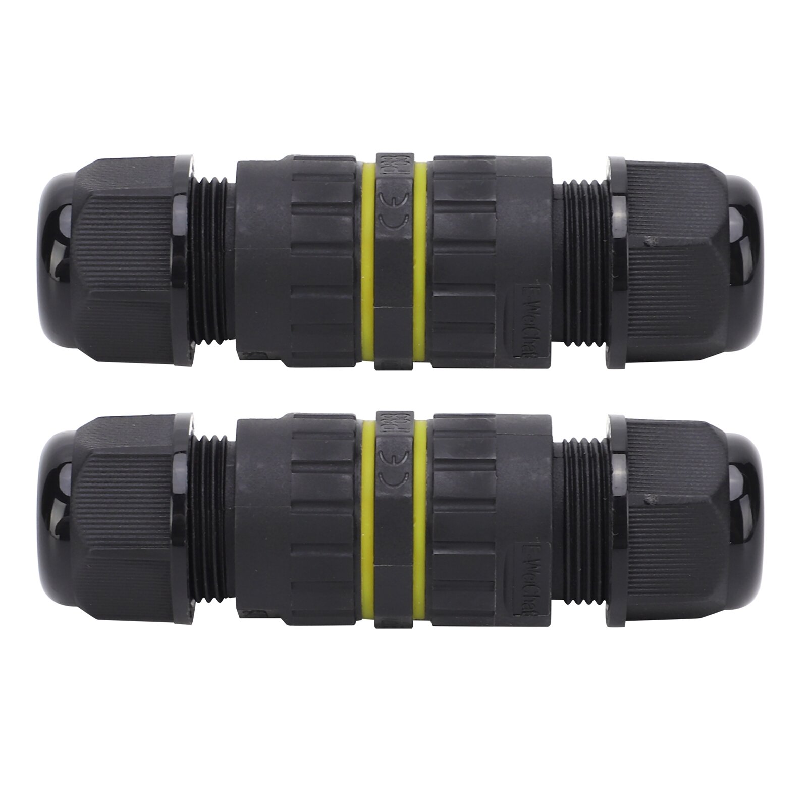 2Pcs Waterproof Connector FlameRetardant Outdoor Electronic Cable Joint 2Pin IP68 M162P(7-10mm )