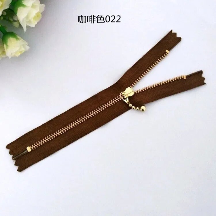 Металлические молнии 15 см 20 см Коричневый, H, 20cm