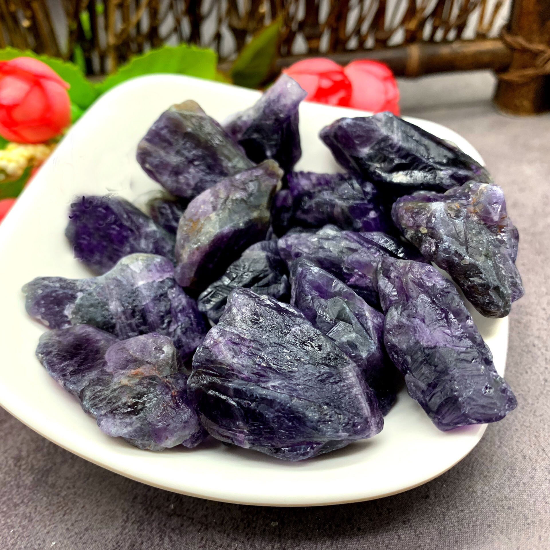 Кристаллический сырой камень диффузор, ароматерапевтический камень, порошок, белый, фиолетовый, желтый, зеленый флюорит для декора дома и офиса