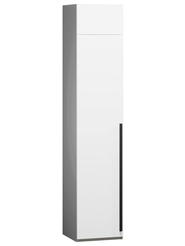 Шкаф распашной Лорена Пакс-1 с антресолью Белый для одежды однодверный 60*270*70