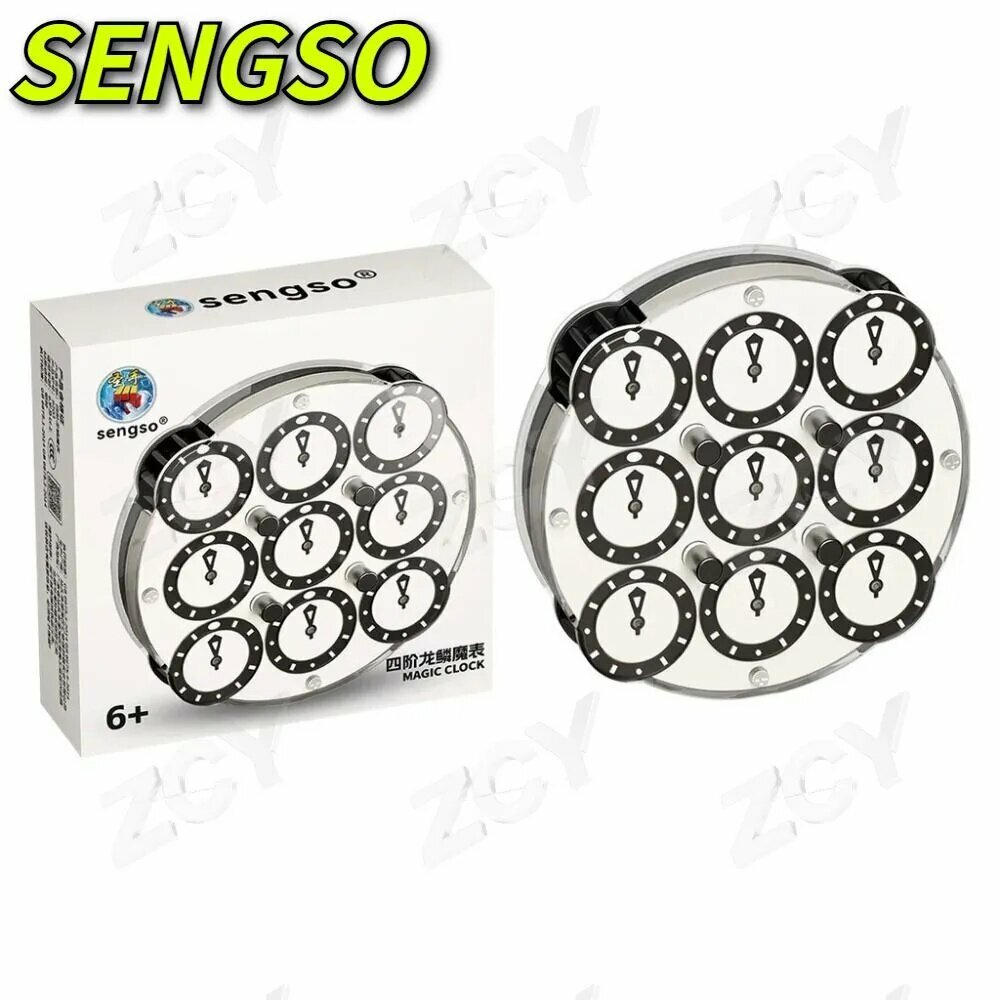 SENGSO Magic Clock V2: Магические Часы-Кубик 4x4 Магнитная Головоломка