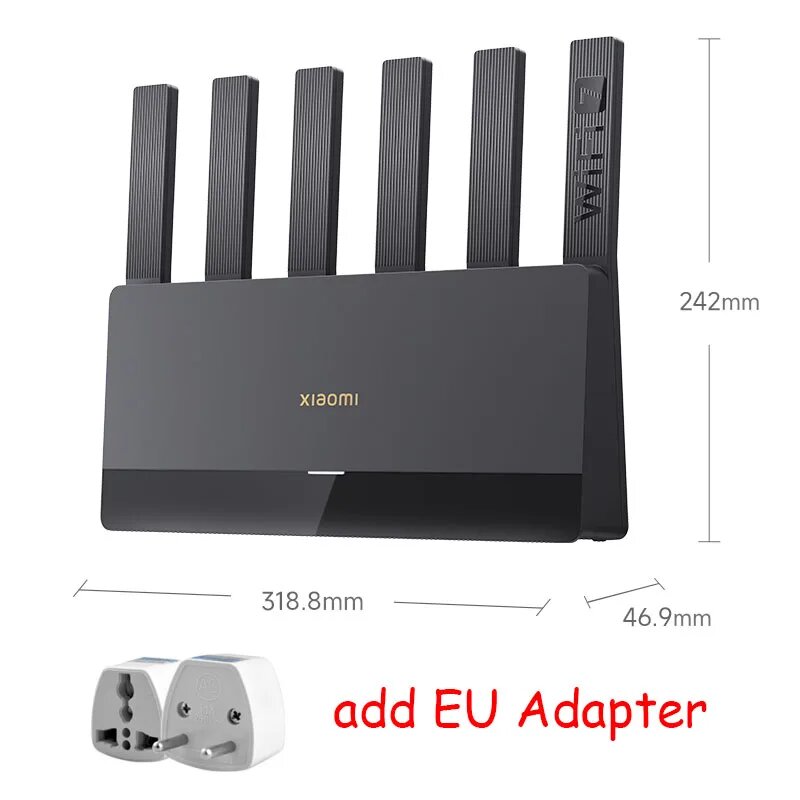Xiaomi Router BE6500 MLO Wi-Fi 7 add EU adapter
