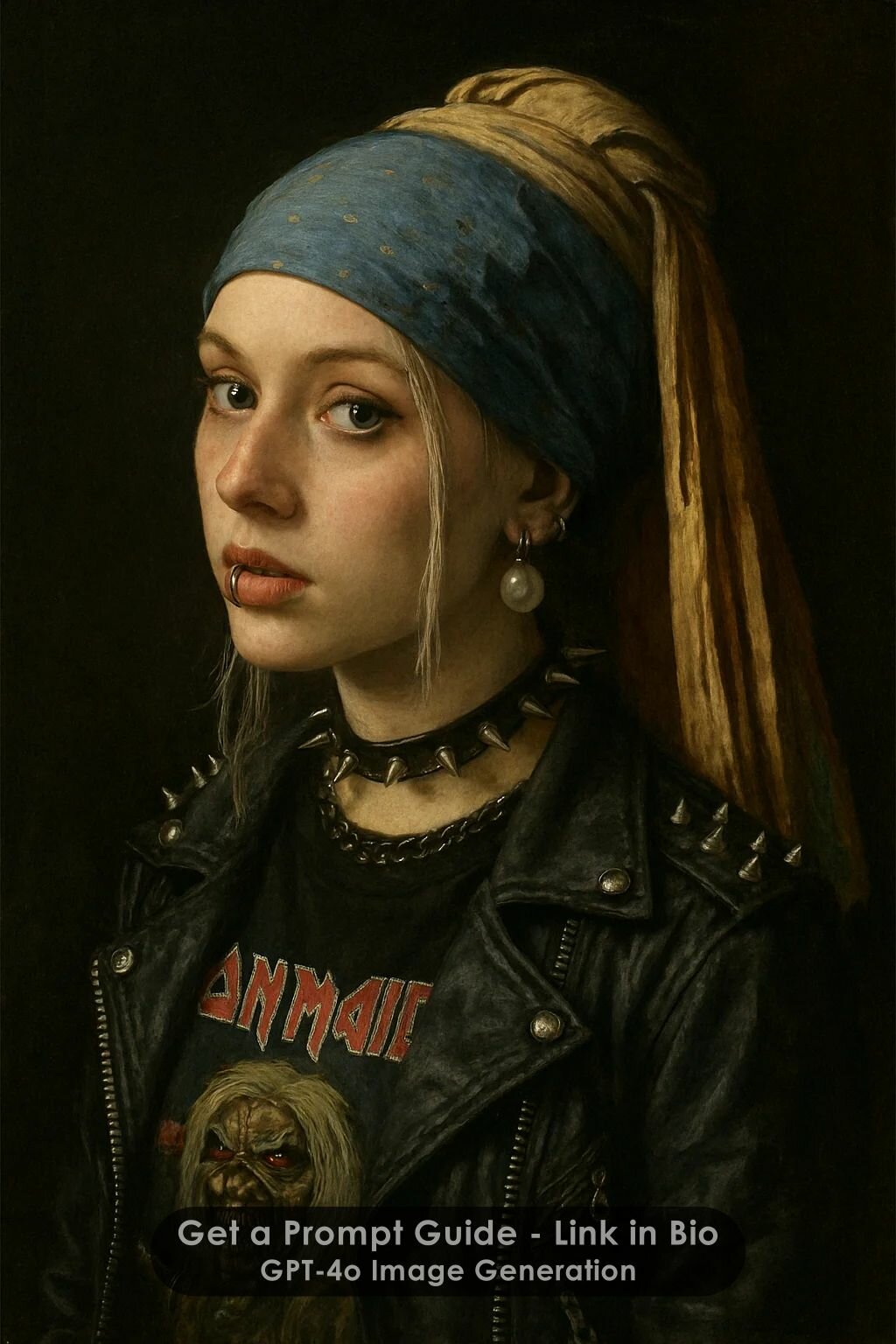 Алмазная живопись "Девушка с жемчужной серьгой", 5D, круглая, 40x50 см. Производитель: Brose Art.