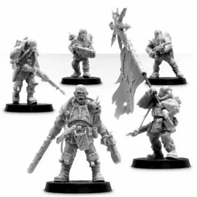 Смола вархаммер 40000 миниатюра Renegades and Heretics Command Squad Warhammer 40000 миниатюры днд Фигурка для настольной игры
