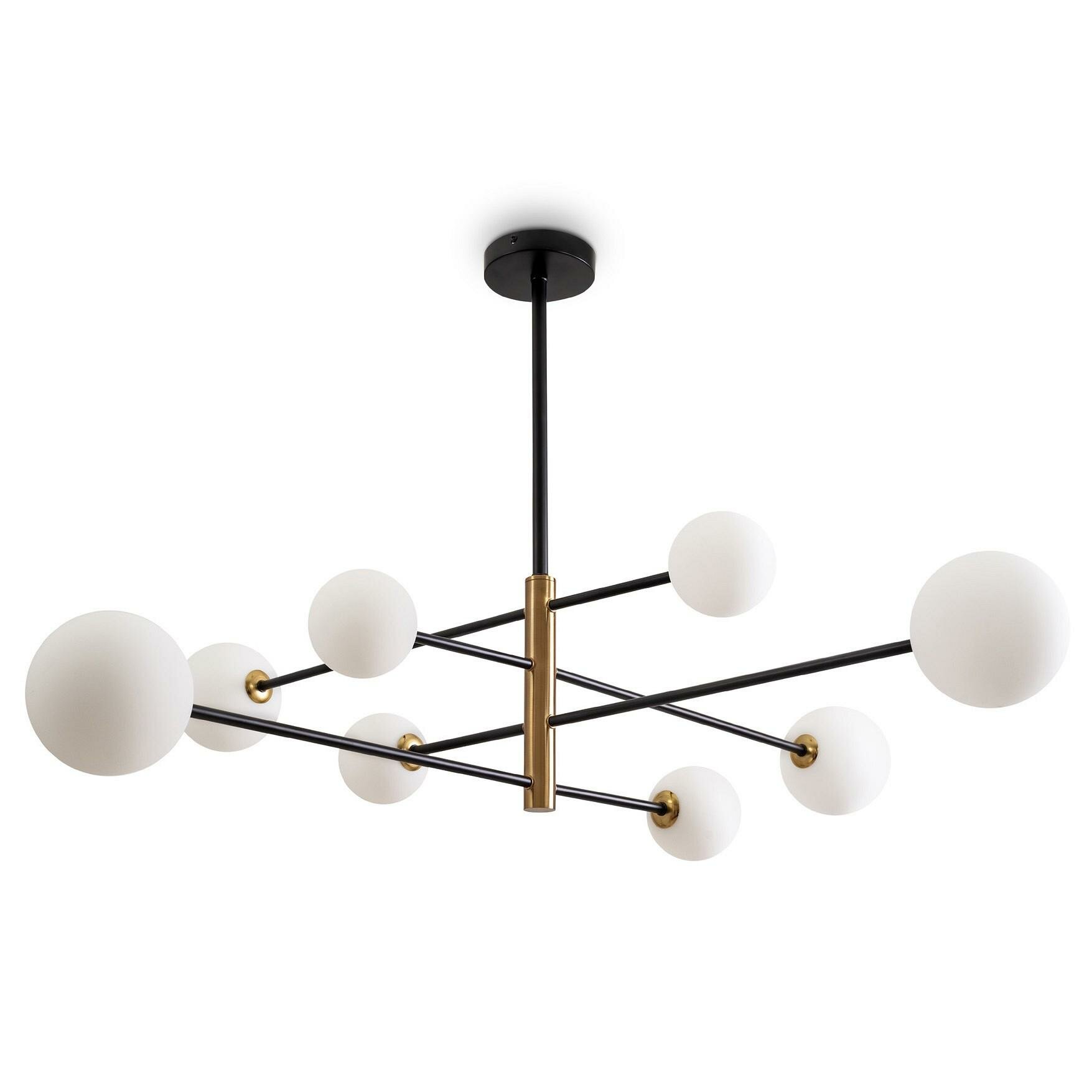 Люстра на штанге Freya Sphirity FR5376CL-08B цвет черный Галогенные, Светодиодные Модерн