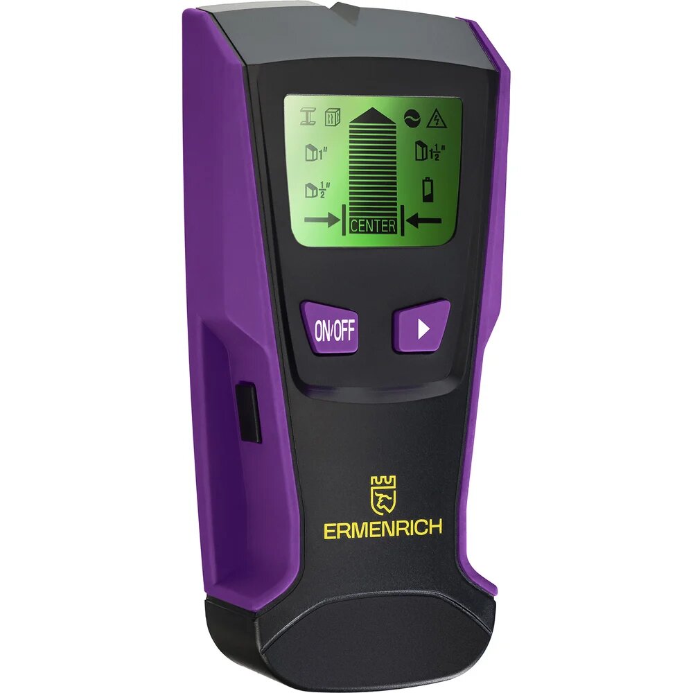Детектор проводки Ermenrich (Эрменрих) Ping SM30, фиолетовый, электромагнитный прибор обнаружения металлов и проводки