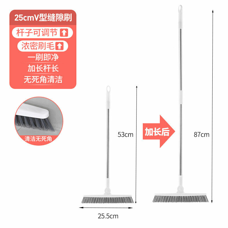 Щетка для пола с длинной ручкой, жесткая щетина, щетка для затирки плитки, инструмент для уборки ванной, щетка для угла туалета, щетка для пола в ванной