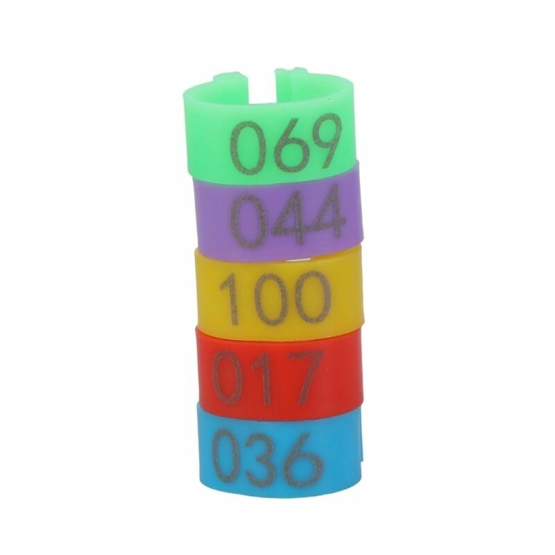 100шт, смешанный цвет с цифровым кольцом для ножек птицы и пряжкой ножек-диаметр 20 мм