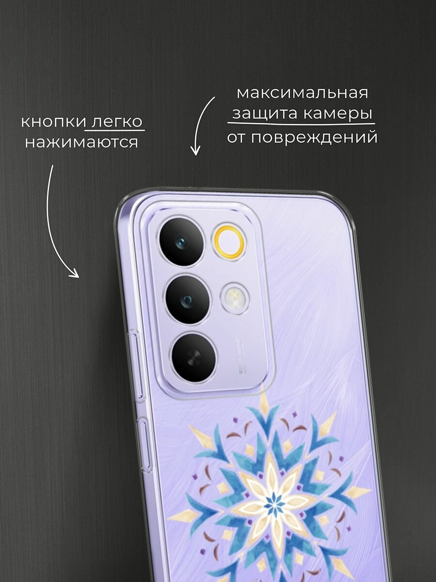 Силиконовый чехол на Realme C85 / Реалми C85 с принтом Красивая снежинка — фото 1