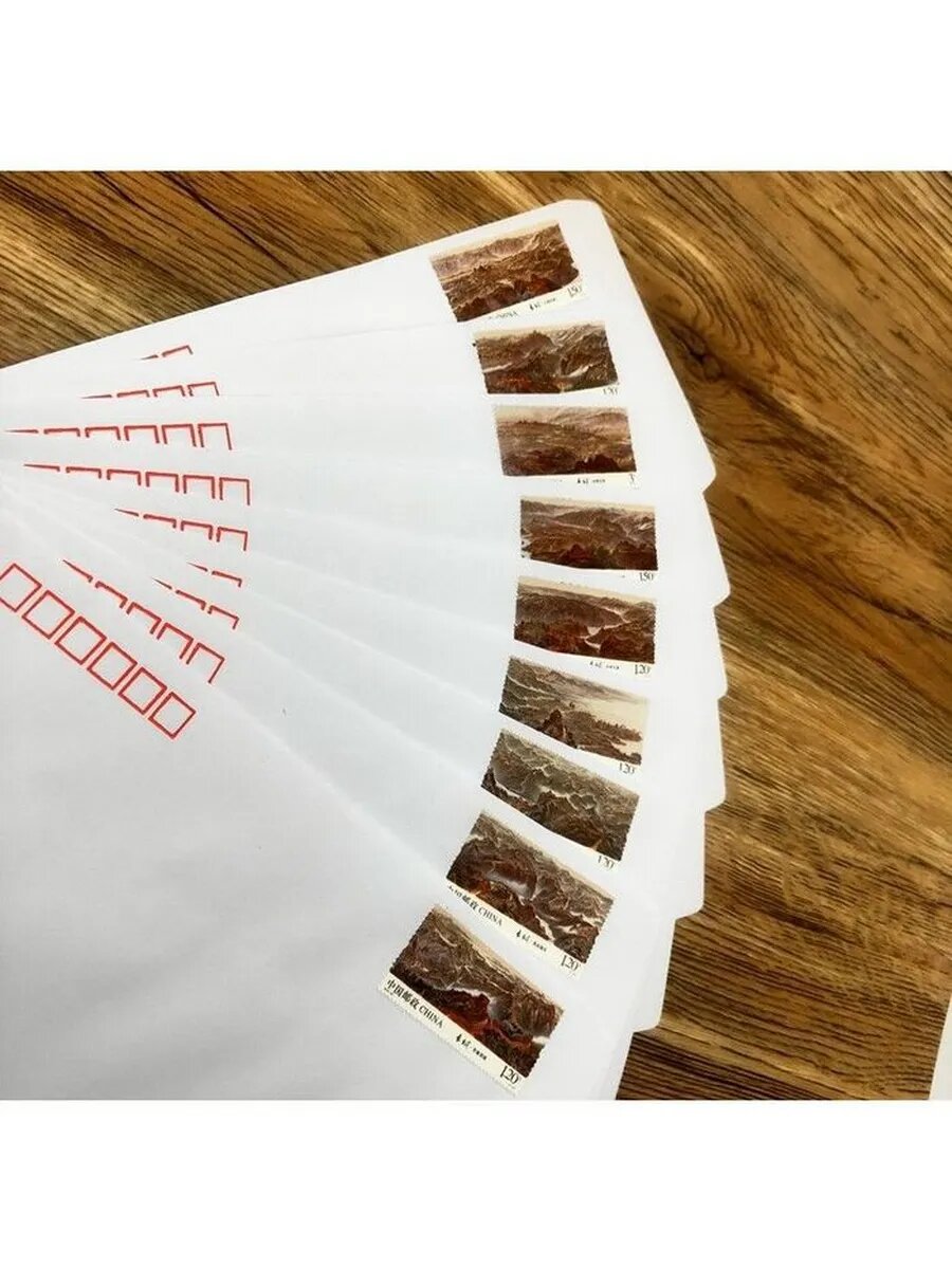 Конверт Великая стена (1.2 юаня, 9 рисунков)