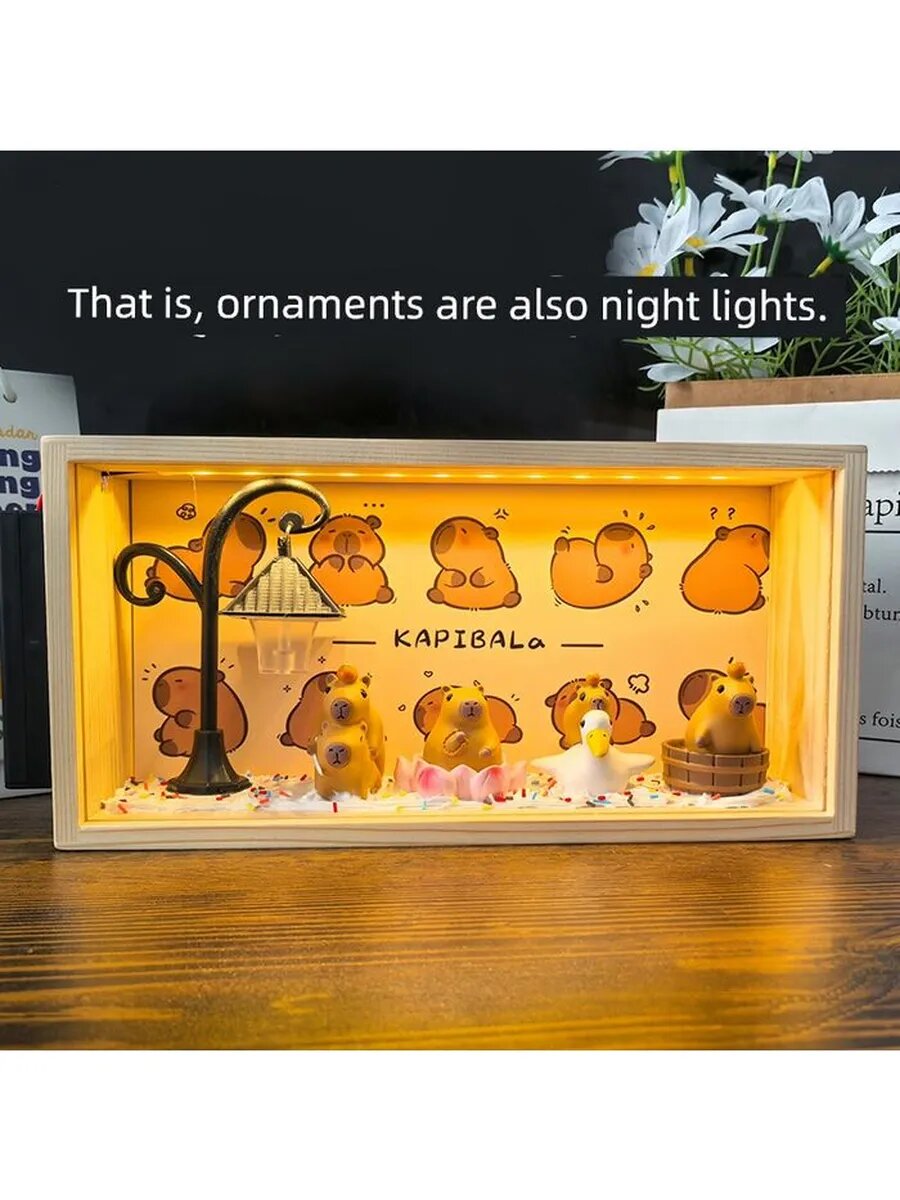 Ночник Кабибала 4 сцены, питание от сети, карта